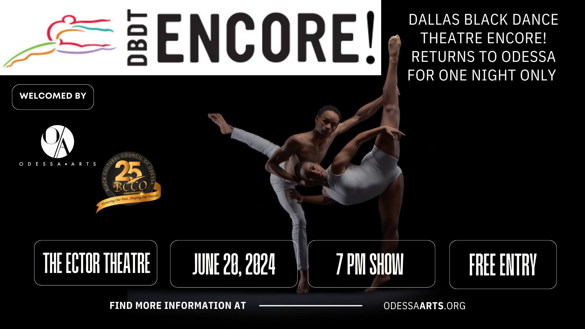 Dallas Black Dance Theatre Encore! - The Ector Theatre